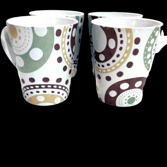 Rachael Ray | Dining | Rachael Ray Set Of 4 Mugs Hand Painted Coffee ...